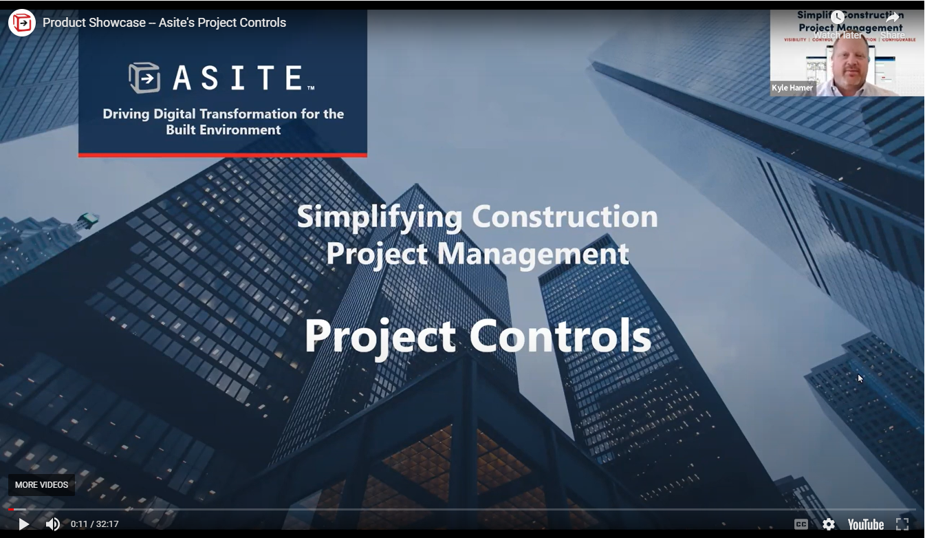 Product Showcase - Asite's Project Controls